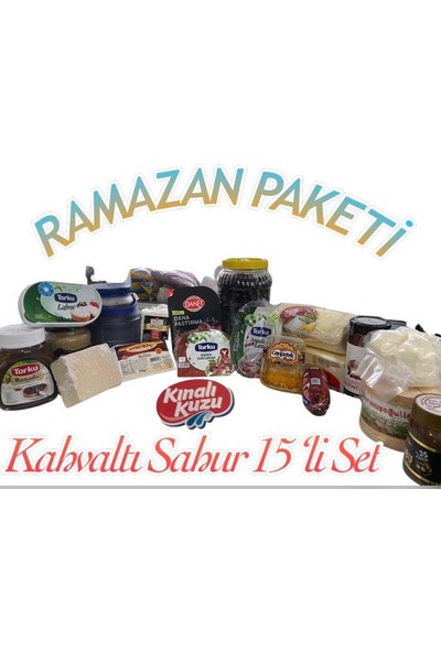 Kınalı Kuzu Ramazan Kumanyası Sahur Kahvaltı Seti 15 Li