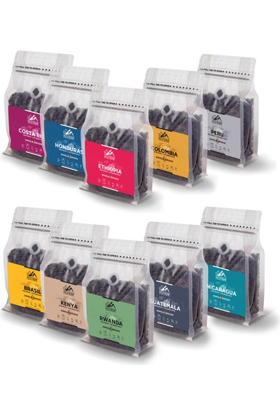 Vestron Coffee Works Dünya Kahveleri Seti 10X50 gr V10 Vestron Coffee Works Dünya Kahveleri Seti 10X50 gr V10