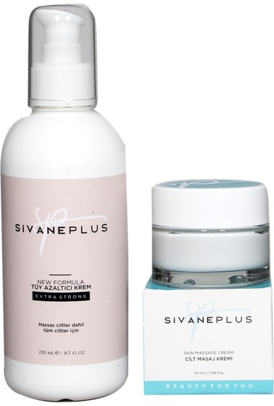 Sivane Plus Tüy Azaltıcı Krem 250 ml Soğutuculu Cilt Masaj Kremi 50 ml Sivane Plus Tüy Azaltıcı Krem 250 ml Soğutuculu Cilt Masaj Kremi 50 ml