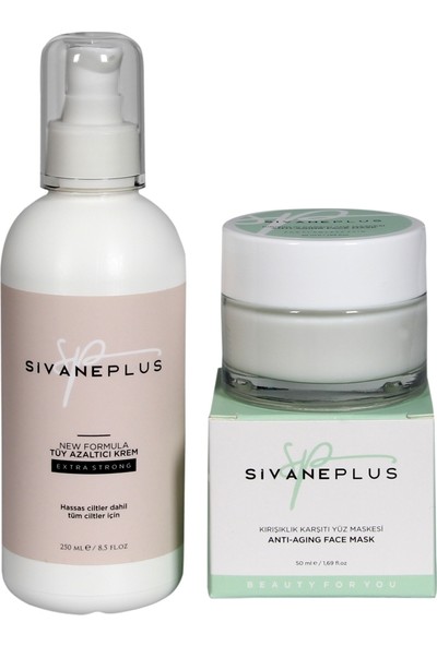 Sivane Plus Tüy Azaltıcı Krem 250 Ml + Yüz Maskesi 50 Ml Sivane Plus Tüy Azaltıcı Krem 250 Ml + Yüz Maskesi 50 Ml