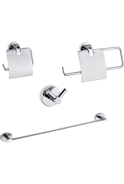 Lara Banyo Polo Chrome Serisi 4 Parça Banyo Seti - Banyo ve Wc Aksesuarları Lara Banyo Polo Chrome Serisi 4 Parça Banyo Seti - Banyo ve Wc Aksesuarları