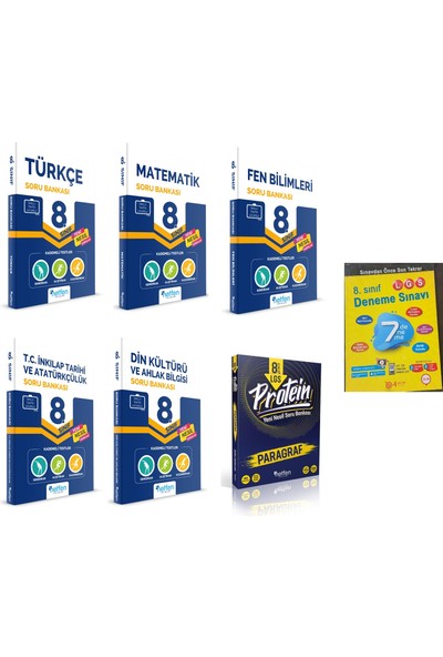 Netfen 8. Sınıf Soru Bankası Seti ve 7 Deneme Sınavı Seti Netfen 8. Sınıf Soru Bankası Seti ve 7 Deneme Sınavı Seti