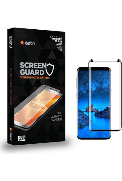 Dafoni Samsung Galaxy S9 Plus Tempered Glass Premium Curve Siyah Dafoni Samsung Galaxy S9 Plus Tempered Glass Premium Curve Siyah