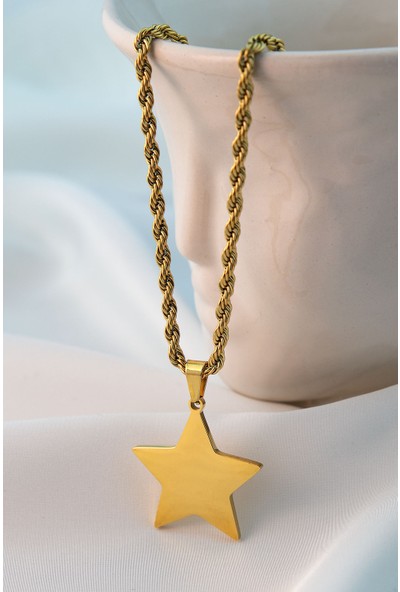 Legand Line Çelik Yıldız Uçlu Kolye Legand Line Çelik Yıldız Uçlu Kolye