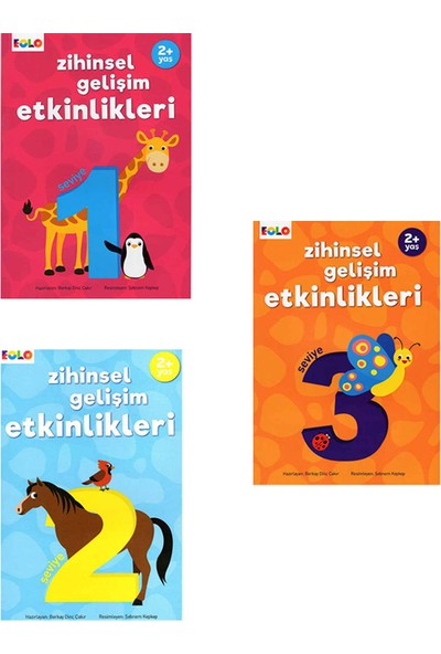 Eolo Yayınları +2 Yaş Zihinsel Gelişim Etkinlikleri 3’lü Set – Seviye 1-2-3 Eolo Yayınları +2 Yaş Zihinsel Gelişim Etkinlikleri 3’lü Set – Seviye 1-2-3