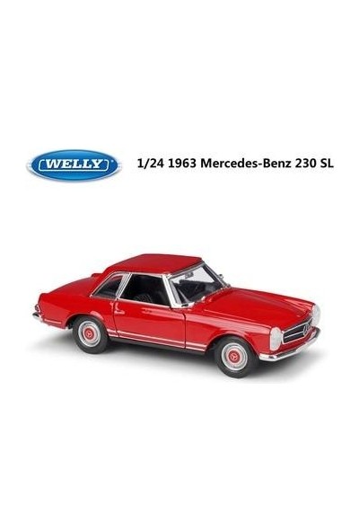 Welly 1963 Mercedes Benz 230SL 1/24 Kırmızı Model Araba Welly 1963 Mercedes Benz 230SL 1/24 Kırmızı Model Araba
