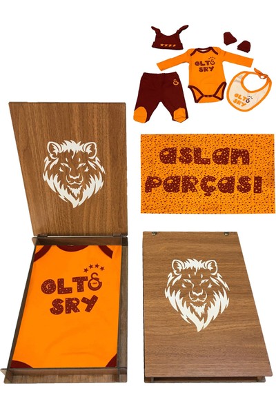Galatasaray Bebek Hediyelik Ahşap Kutulu Hastane Çıkışı Seti