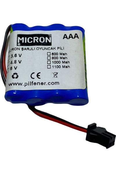 Micron 4.8V 800 Mah Aaa Uzaktan Kumandalı Şarjlı Araba Pili (Bataryası)