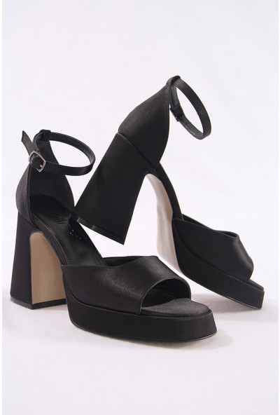 Tripy Kadın Saten Platform Topuklu Ayakkabı