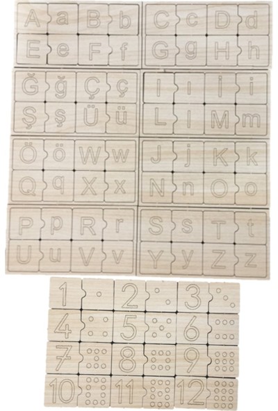Trendy Toys Ahşap Eğitici Alfabe Sayılar Eşleştirme Trendy Toys Ahşap Eğitici Alfabe Sayılar Eşleştirme