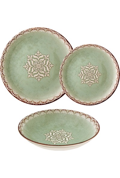 Jumbo Zest Green 6 Kişilik 18 Parça Yemek Takımı
