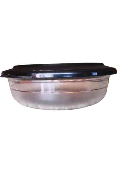 Tupperware 1,3 Lt Kristalin Servis Tabağı (Siyah Kapak)