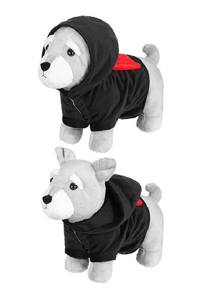 Miniso Kapşonlu Doggie Schnauzer Peluş Oyuncak