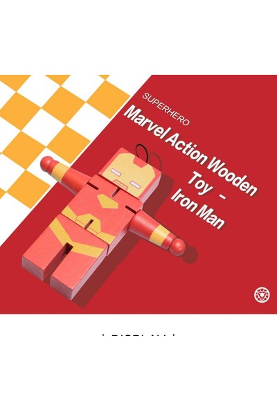 Miniso Marvel Ahşap Küçük Figür, Demir Adam Miniso Marvel Ahşap Küçük Figür, Demir Adam