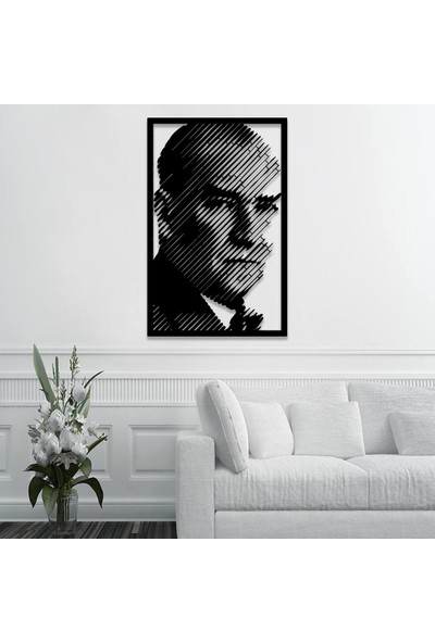 Payidarts Modern Atatürk Lazer Kesim Metal Duvar Tablo 45X70CM Payidarts Modern Atatürk Lazer Kesim Metal Duvar Tablo 45X70CM