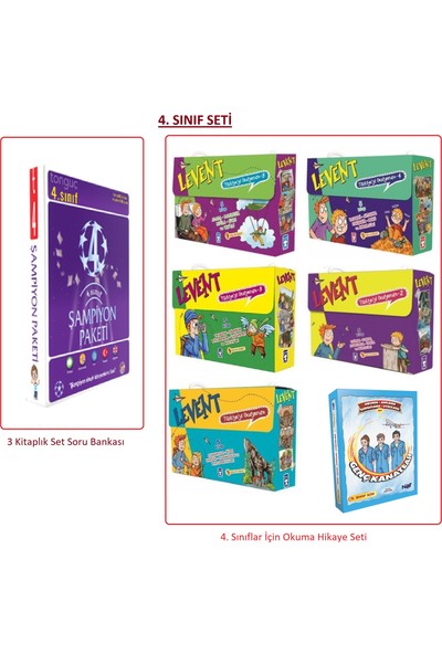 4. Sınıf Şampiyon Paketi ve Levent Hikaye Okuma Seti