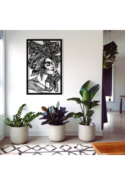 Payidarts Frida Kahlo Line Art Lazer Kesim Metal Duvar Tablo 51X80CM Payidarts Frida Kahlo Line Art Lazer Kesim Metal Duvar Tablo 51X80CM
