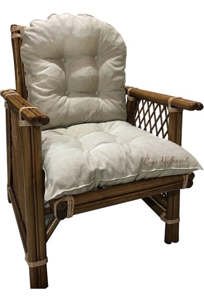 Bahçe Sandalye Minderi, Bambu Sandalye Minderi Krem (Sadece Oturma ve Sırt Minderi) Bahçe Sandalye Minderi, Bambu Sandalye Minderi Krem (Sadece Oturma ve Sırt Minderi)