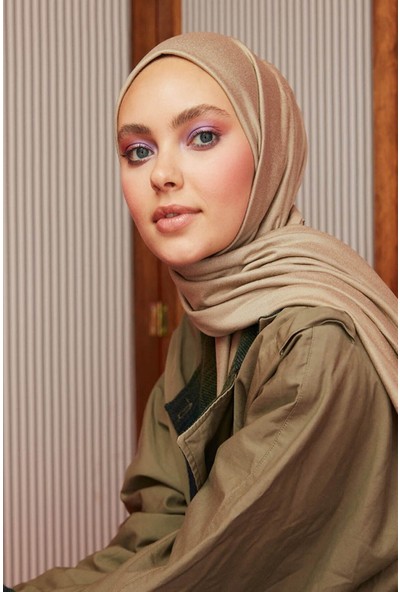 Tesettür Penye Şal Sütlü Kahve