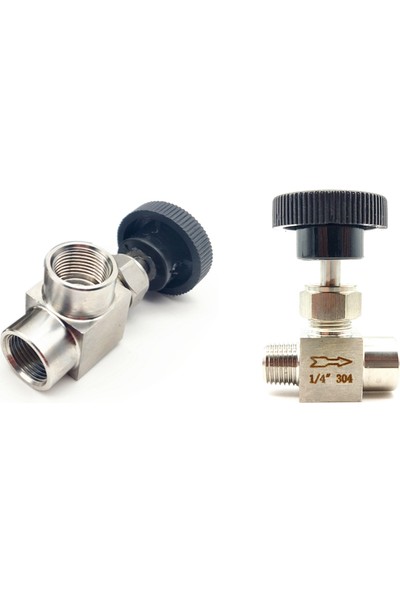 Guangdong Spirit 1 Adet Iğneli Vana Iğneli Vana 1/4 Inç Dik Açılı Bsp SS304 ve 1 Adet Gemi Vana Iğneli Vana Vinç Iğneli Vana Guangdong Spirit 1 Adet Iğneli Vana Iğneli Vana 1/4 Inç Dik Açılı Bsp SS304 ve 1 Adet Gemi Vana Iğneli Vana Vinç Iğneli Vana