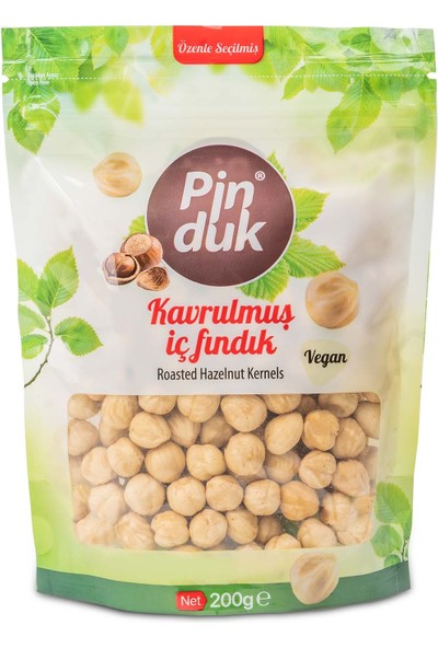 Pinduk Kavrulmuş Kavrulmuş Iç Fındık 200 gr Doypact Torba