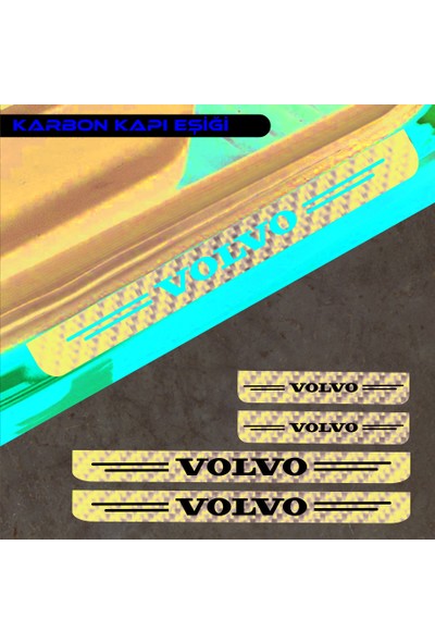 Volvo 850 Karbon Kapı Eşiği Oto Sticker 4 Adet