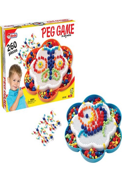 Zeka Geliştirici Çiçek Çivi Oyunu 260 Parça