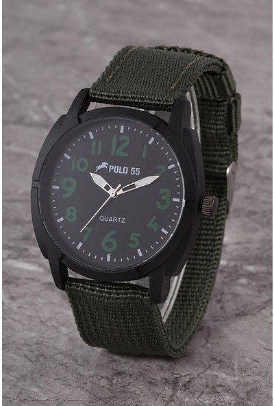 POLO55 Takvimli Kadran Deri Kordon Erkek Kol Saati
