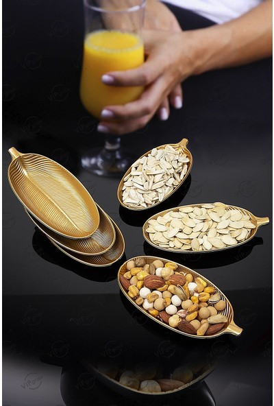 6'lı Yaprak Çerezlik Seti Gold 6'lı Yaprak Çerezlik Seti Gold