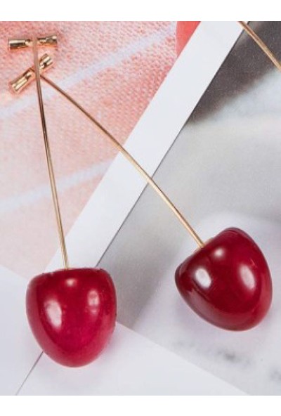 Nebofly Sallantılı Kırmızı Kiraz Küpe