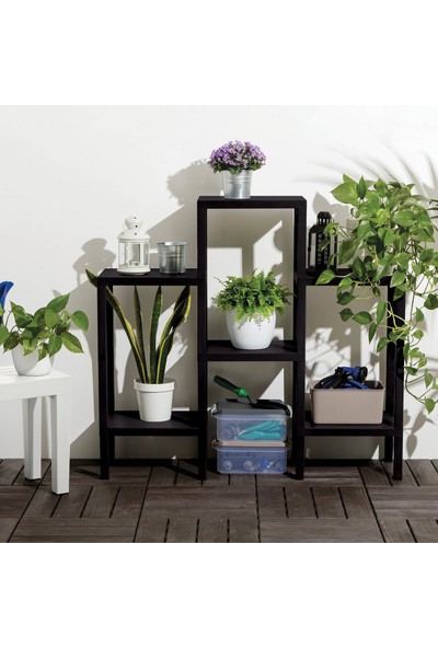 Kitchen Trend Ombeg Dekoratif 6 Bölmeli Plastik Çok Amaçlı Banyo Düzenleyici Saksılık Kitaplık