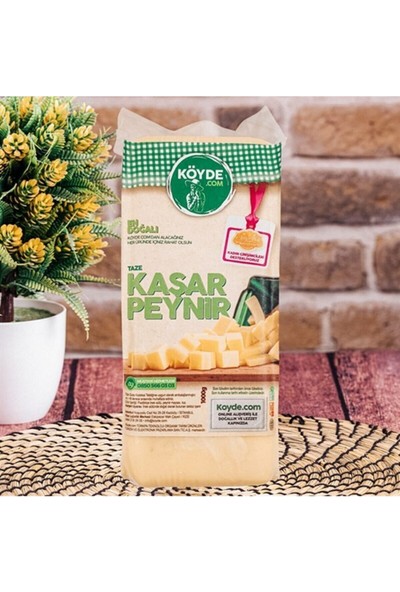 Köyde Gurme Taze Kaşar Peynir 1 kg Köyde Gurme Taze Kaşar Peynir 1 kg