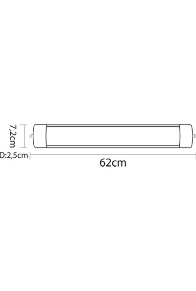 Taşkın Led 60 cm 18W Bant Armatür 2'li Taşkın Led 60 cm 18W Bant Armatür 2'li