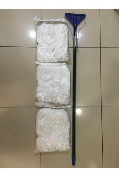 Temizlik Arabaları Mop Takımı (1 Aparat + 3 Mikrofiber Yedek Uç)