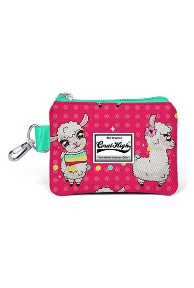 Kız Çocuk Coral High Kuzu Desenli Bozuk Para Cüzdanı 21718