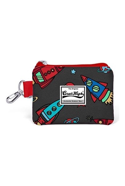 Erkek Çocuk Coral High Füze Desenli Bozuk Para Cüzdanı 21730