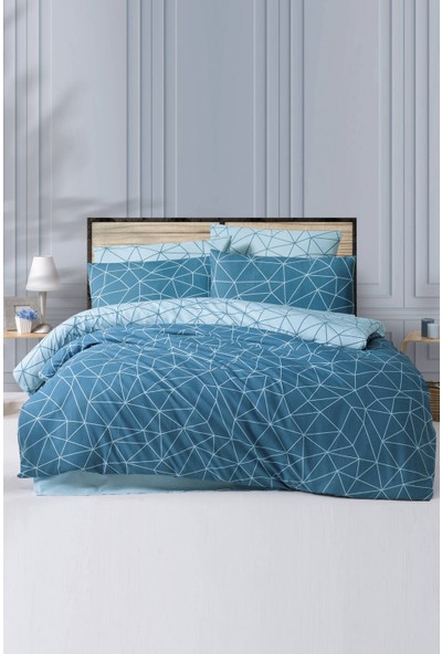 The Mia Çift Kişilik Nevresim Takımı - Indigo