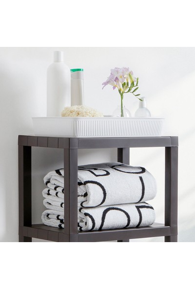 Kitchen Trend Ombeg Dekoratif 3 Katlı Plastik Çok Amaçlı Banyo Düzenleyici Saksılık Kitaplık