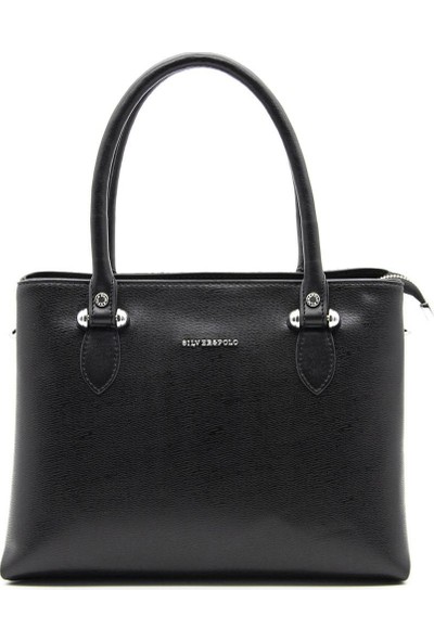 Silver Polo Kadın El Çantası 1026 38674 Siyah Nix Siyah