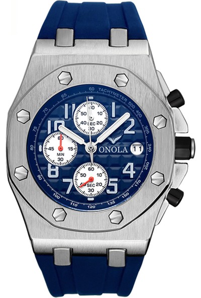 Onola ON6805 Erkekler Kuvars Izle Silika Jel Bant Moda Işlevli Kol Saati 3ATM Kronograf Takvim Tarih Ekran Saatler Onola ON6805 Erkekler Kuvars Izle Silika Jel Bant Moda Işlevli Kol Saati 3ATM Kronograf Takvim Tarih Ekran Saatler