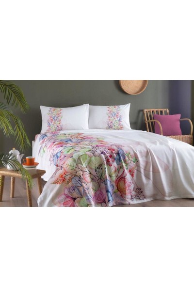 Özdilek Çift Kişilik Pike Takımı Azalea Pembe