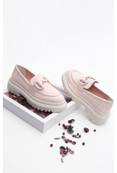 Marjin Kadın Loafer Kalın Taban Zincirli Günlük Ayakkabı Forela