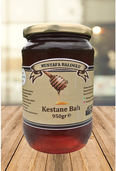 Mustafa Baloğlu Bal Ürünleri Kestane Balı (Kastamonu) (Organik) 950 gr