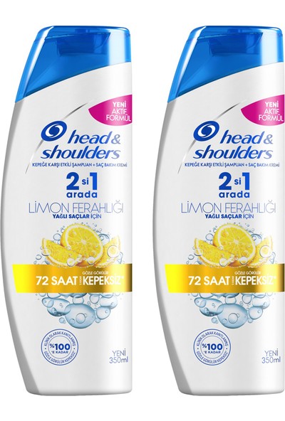 Head & Shoulders Şampuan Limon Ferahlığı 350 ml x 2 Adet Head & Shoulders Şampuan Limon Ferahlığı 350 ml x 2 Adet