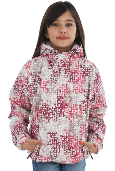 Utopeak Digital Desen Kız Çocuk Yağmurluk / Pembe