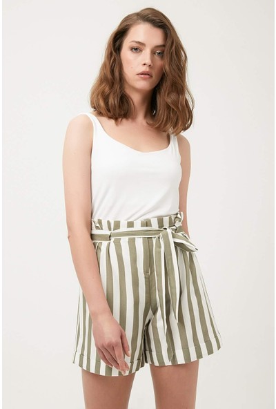 Twist Kadın Şort - Haki