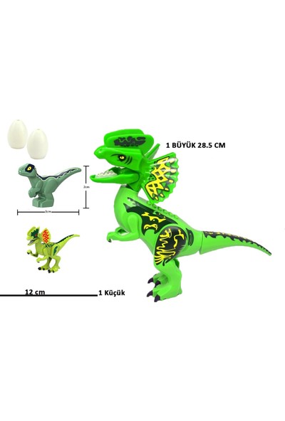LEGO Uyumlu Dinazor Büyüme Seti -4 Büyük Dino-Genç Dino Bebek ve Yumurta