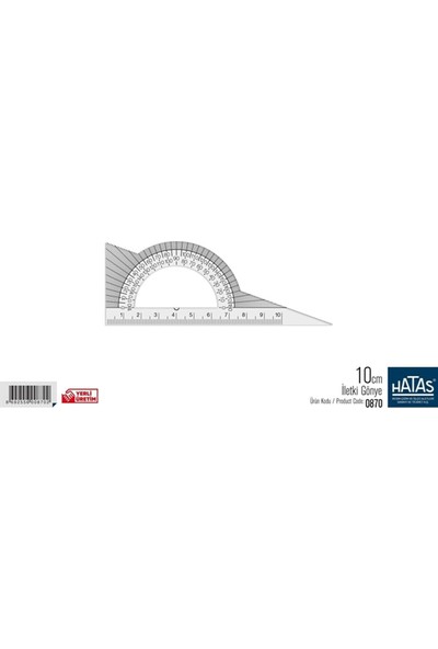 Hatas Iletki Gönye 10 cm NO:0870 Hatas Iletki Gönye 10 cm NO:0870