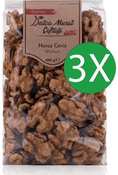 Datça Murat Çiftliği Horoz Ceviz 400 gr 3'lü