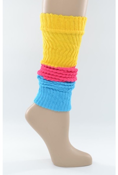 Flora Kadın Renkli Tozluk Aerobik Bot Çorap Flora Kadın Renkli Tozluk Aerobik Bot Çorap